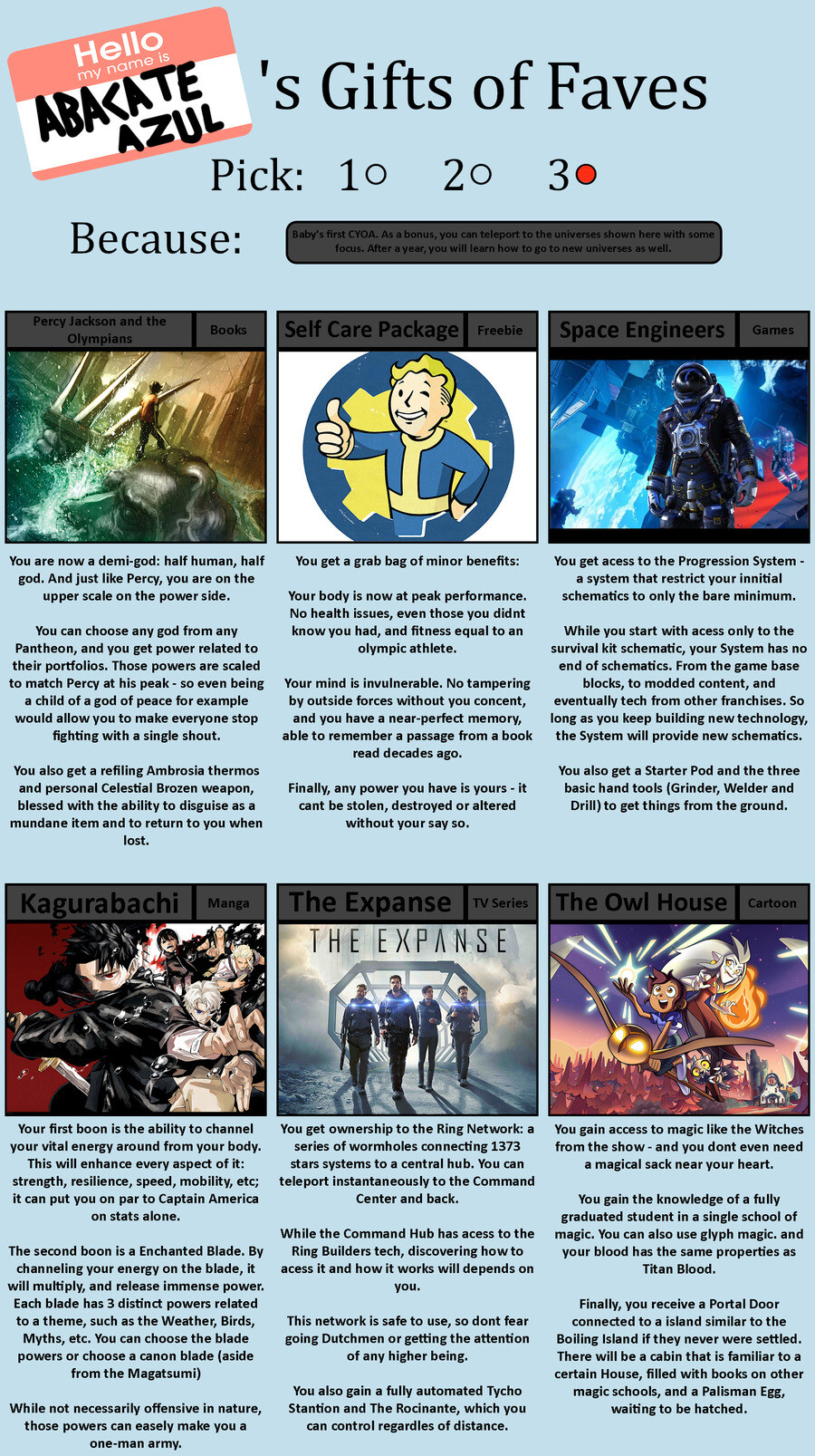cyoa: cyoa: Create Your Own Adventures!