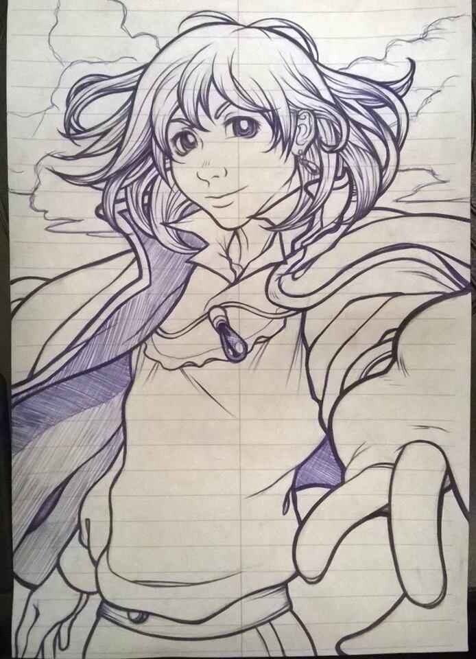 Old pen drawing - Howl - Ghibli