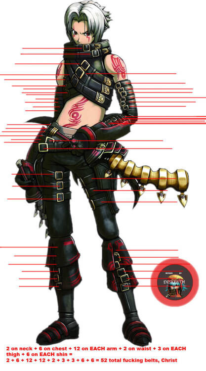 This belt is too many.